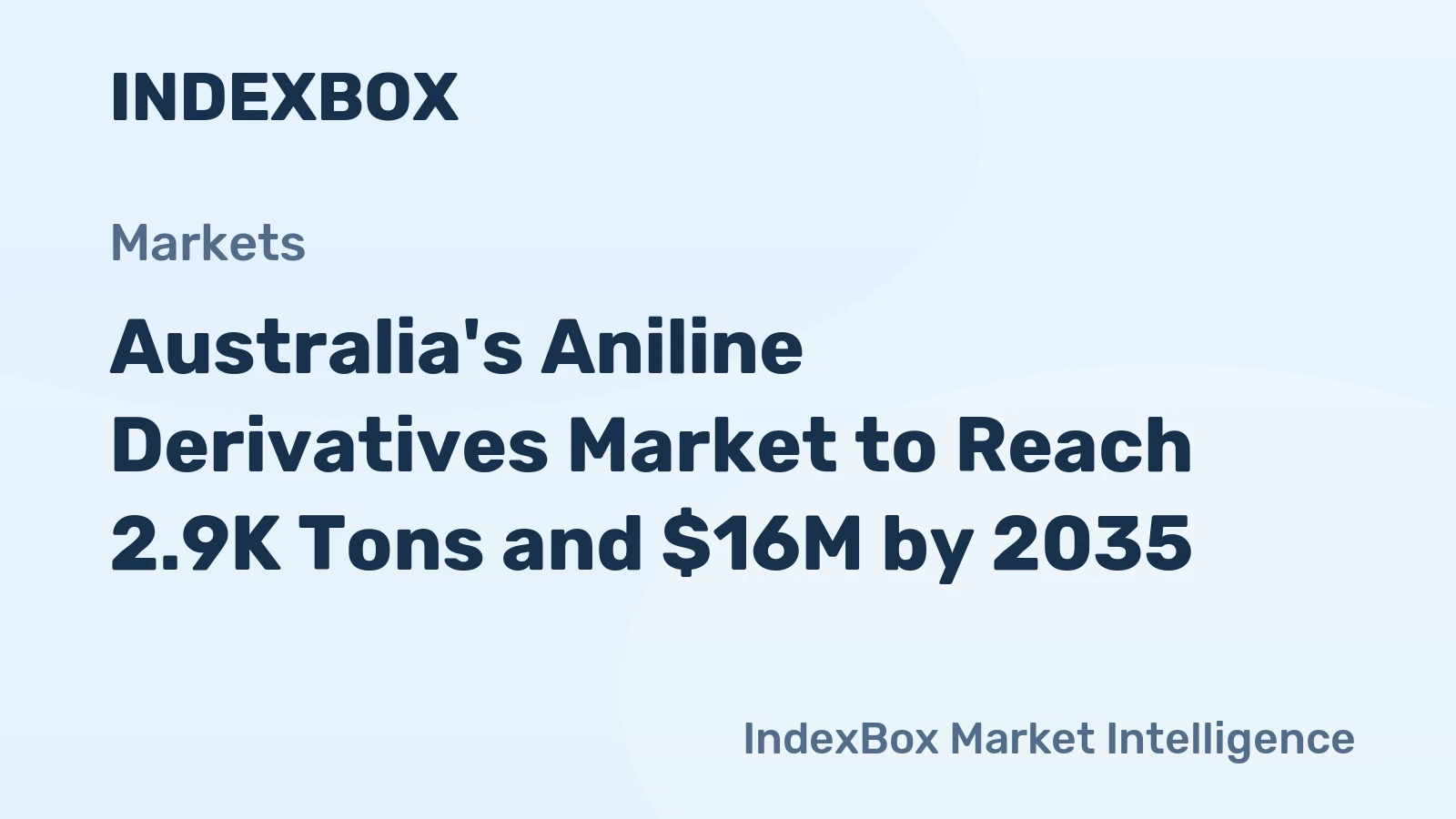 Australia's Aniline Derivatives Market to Reach 2.9K Tons and $16M by 2035