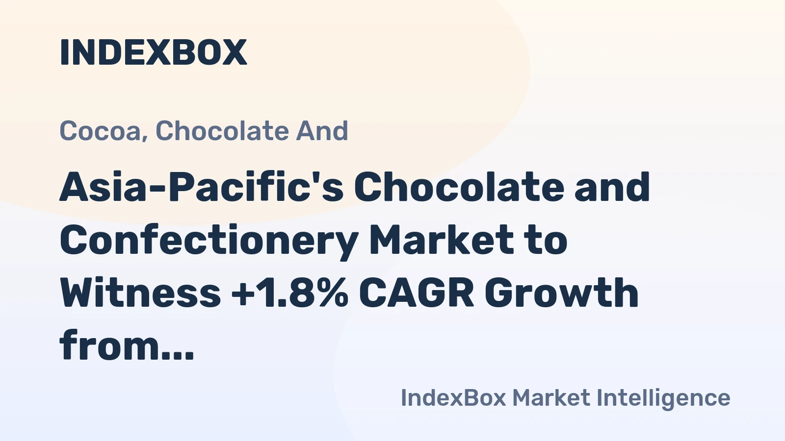Asia-Pacific's Chocolate and Confectionery Market to Witness +1.8% CAGR Growth from 2024-2035