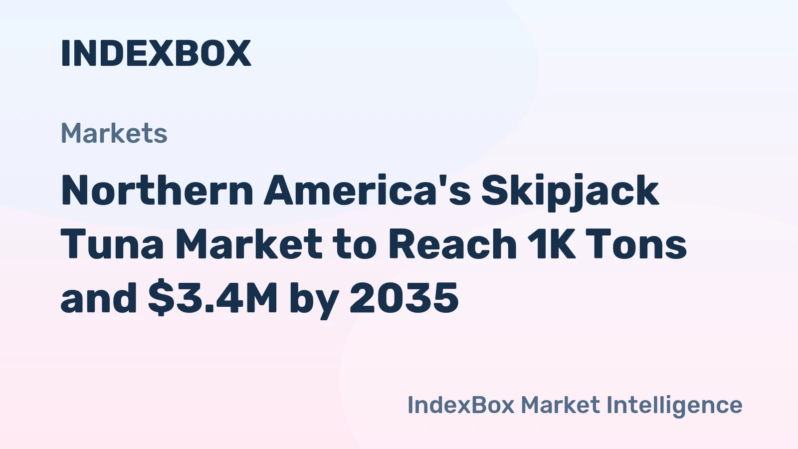 Northern America's Skipjack Tuna Market to Reach 1K Tons and $3.4M by 2035