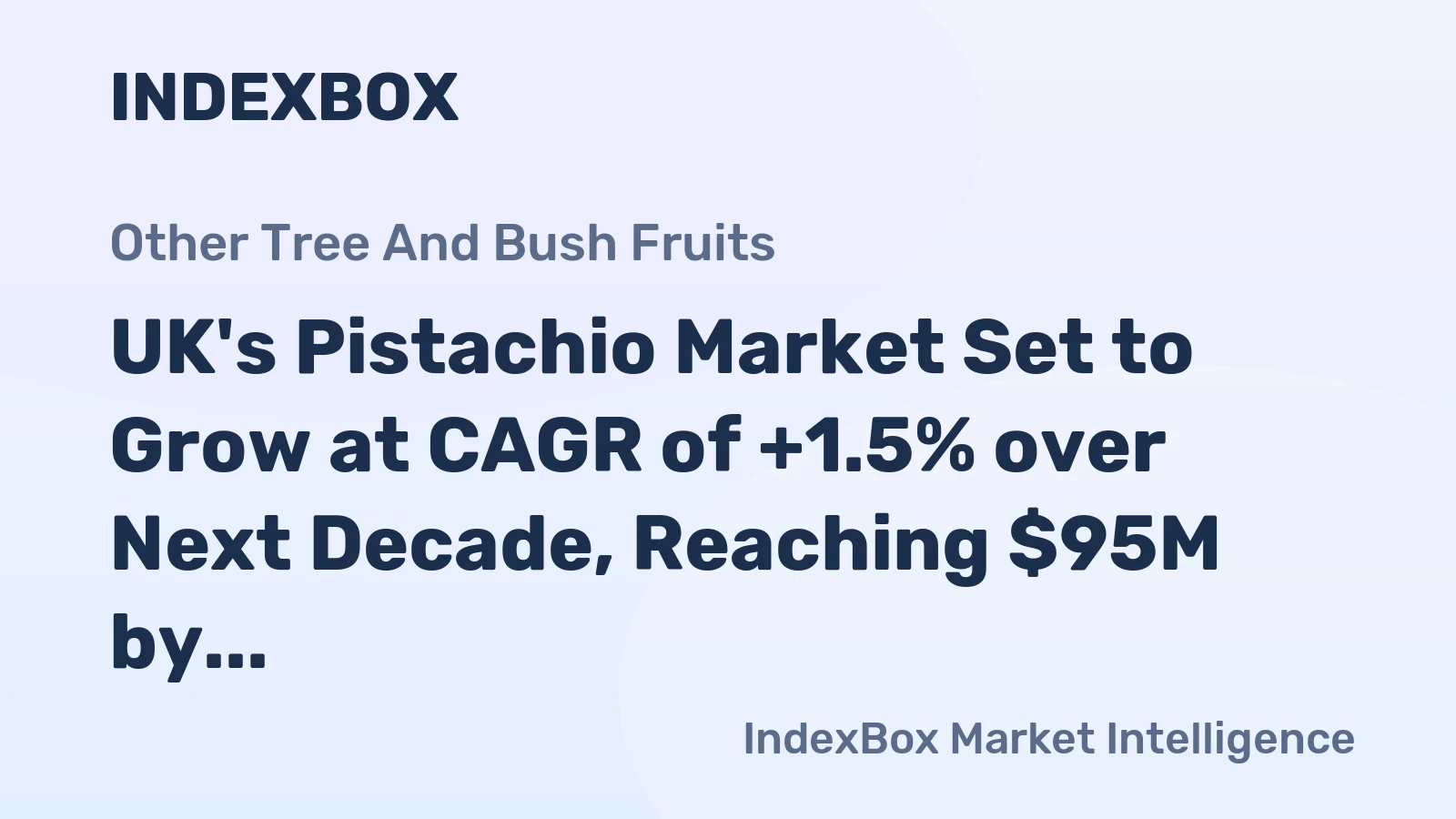 UK's Pistachio Market Set to Grow at CAGR of +1.5% over Next Decade, Reaching $95M by 2035