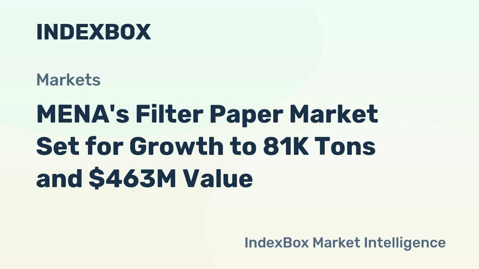 MENA's Filter Paper Market Set for Growth to 81K Tons and $463M Value