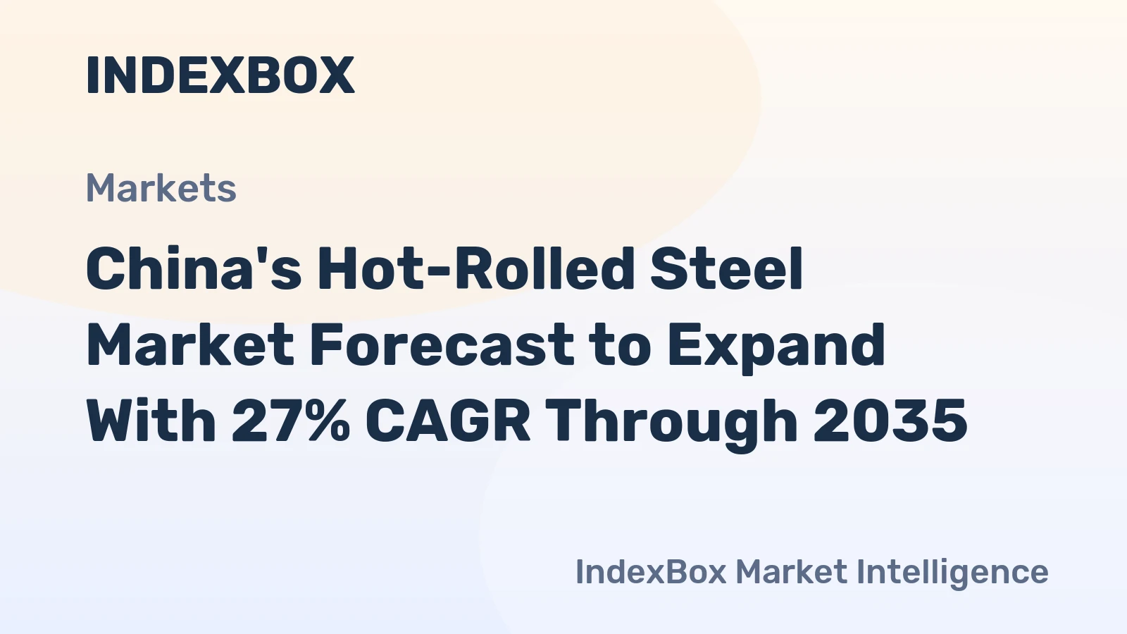 China's Hot-Rolled Steel Market Forecast to Expand With 27% CAGR Through 2035
