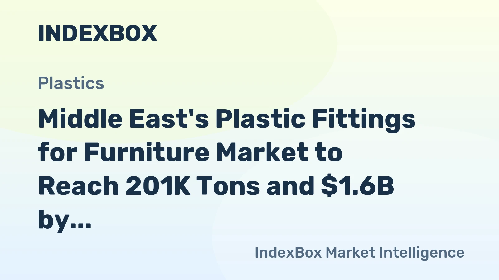 Middle East's Plastic Fittings for Furniture Market to Reach 201K Tons and $1.6B by 2035, Driven by Increasing Demand