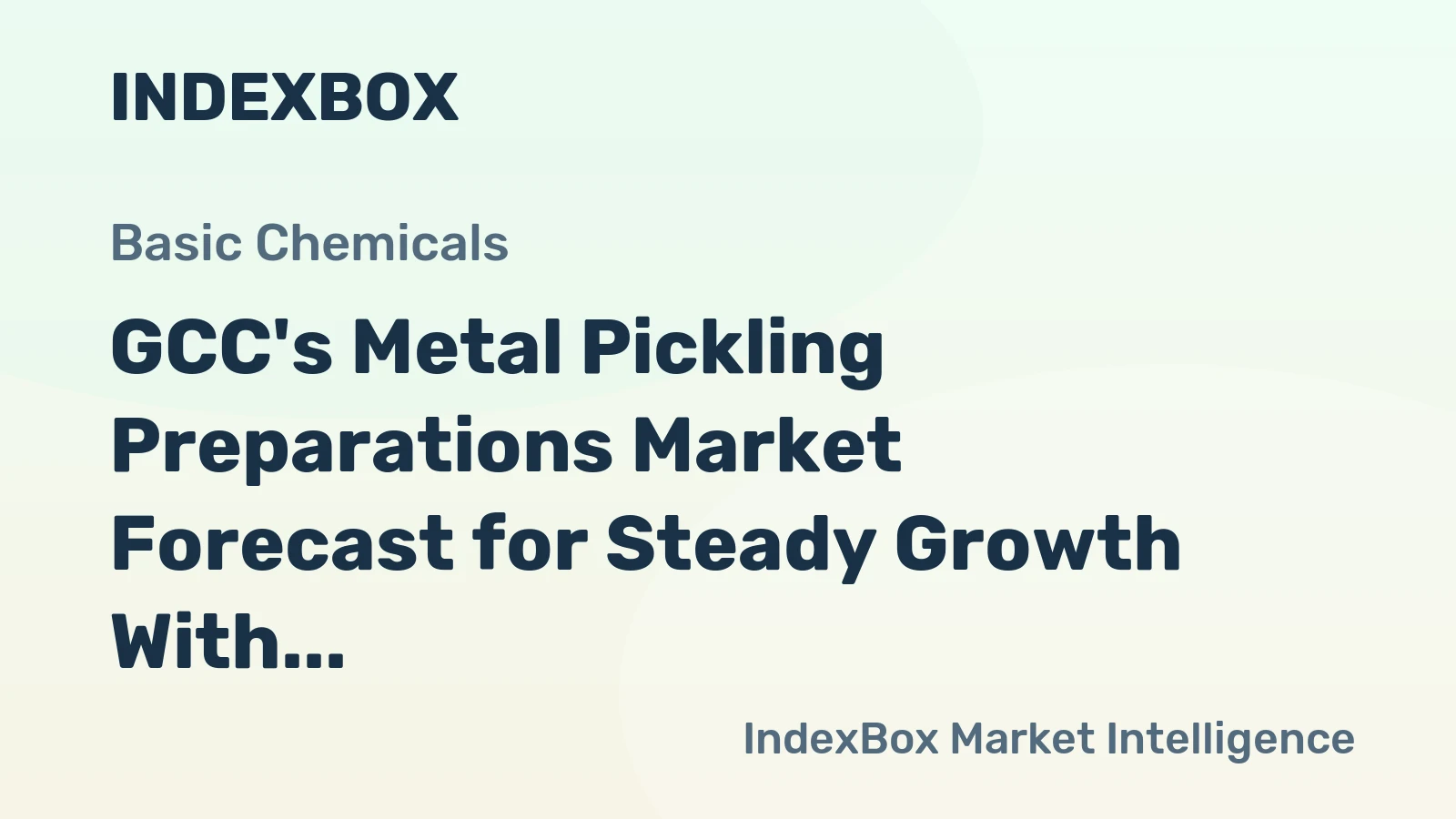 GCC's Metal Pickling Preparations Market Forecast for Steady Growth With a 0.2% Volume CAGR Through 2035