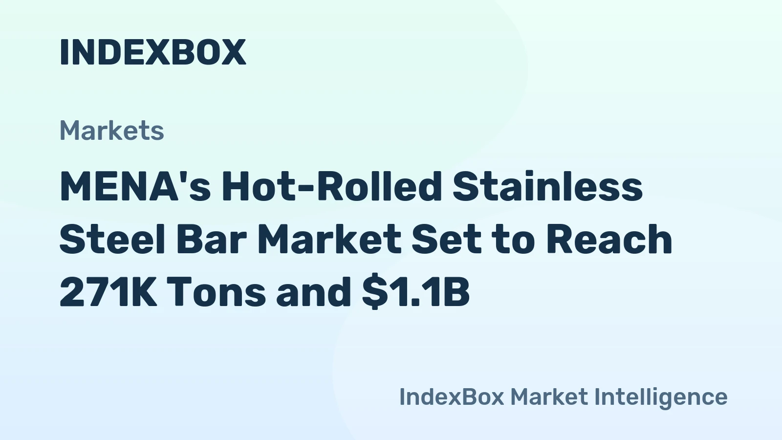 MENA's Hot-Rolled Stainless Steel Bar Market Set to Reach 271K Tons and $1.1B