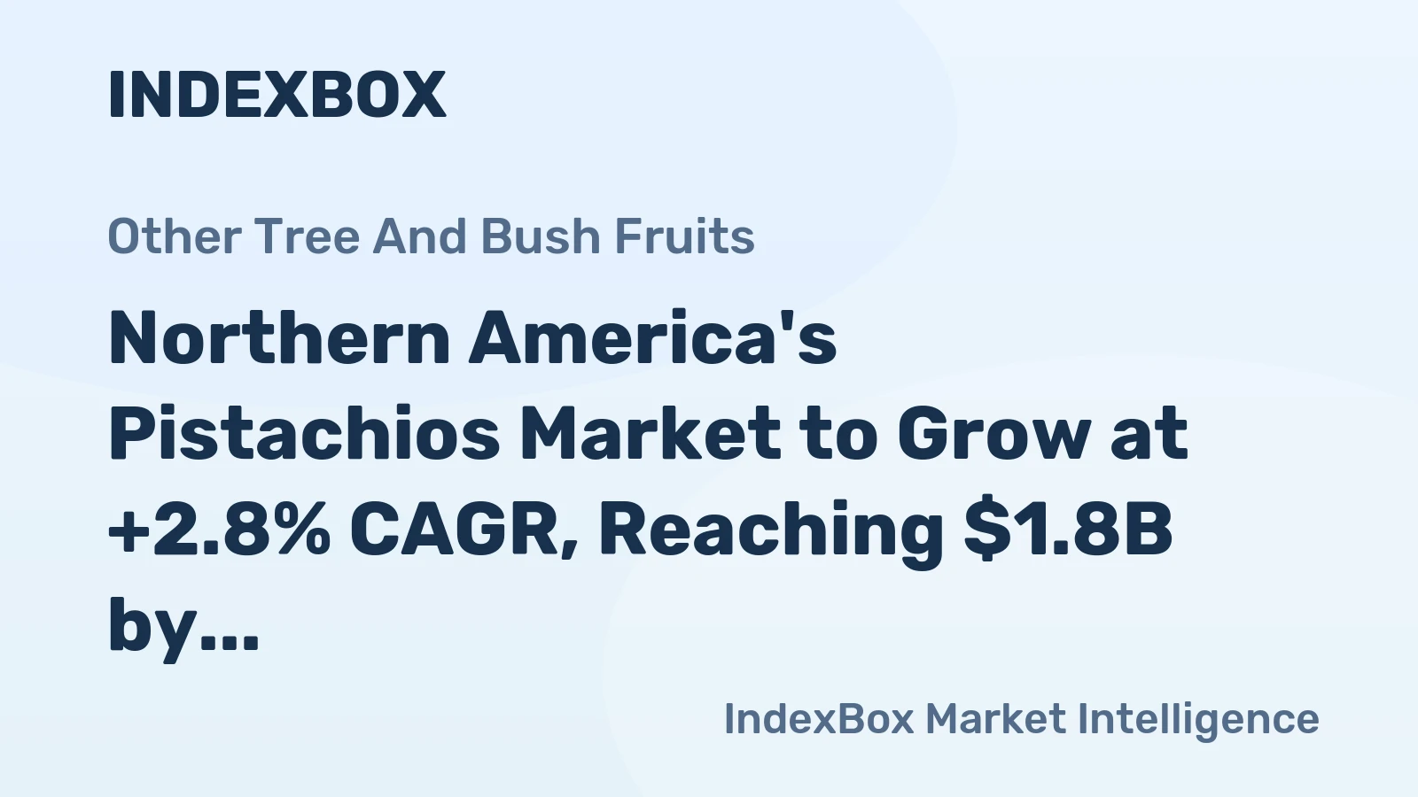 Northern America's Pistachios Market to Grow at +2.8% CAGR, Reaching $1.8B by 2035
