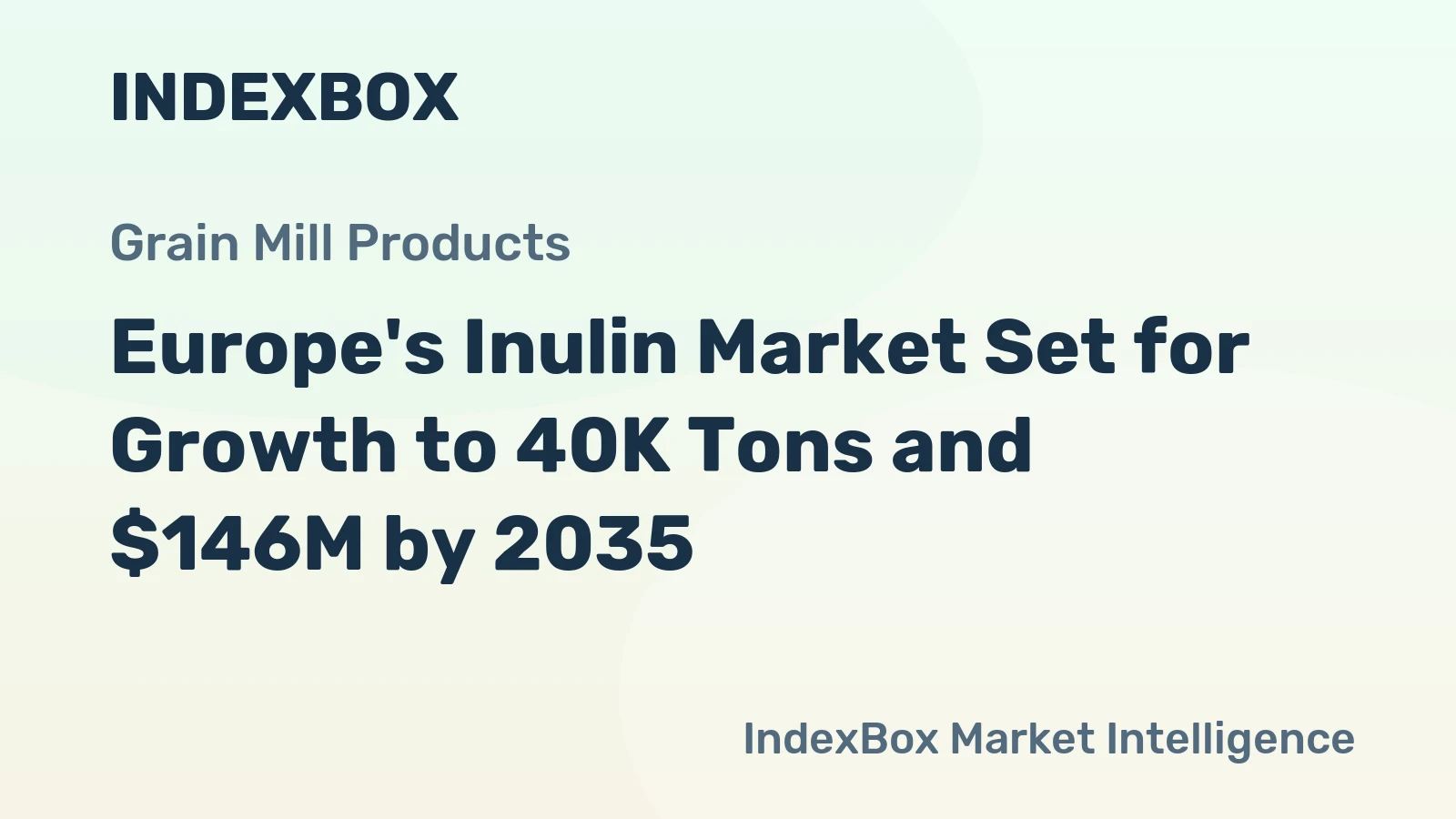 Europe's Inulin Market Set for Growth to 40K Tons and $146M by 2035