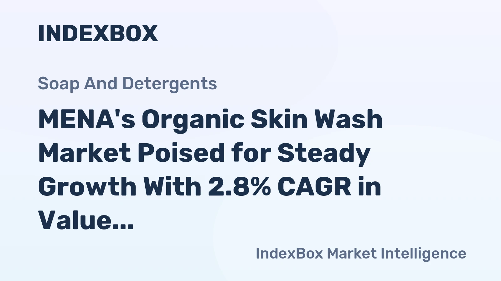 MENA's Organic Skin Wash Market Poised for Steady Growth With 2.8% CAGR in Value Through 2035