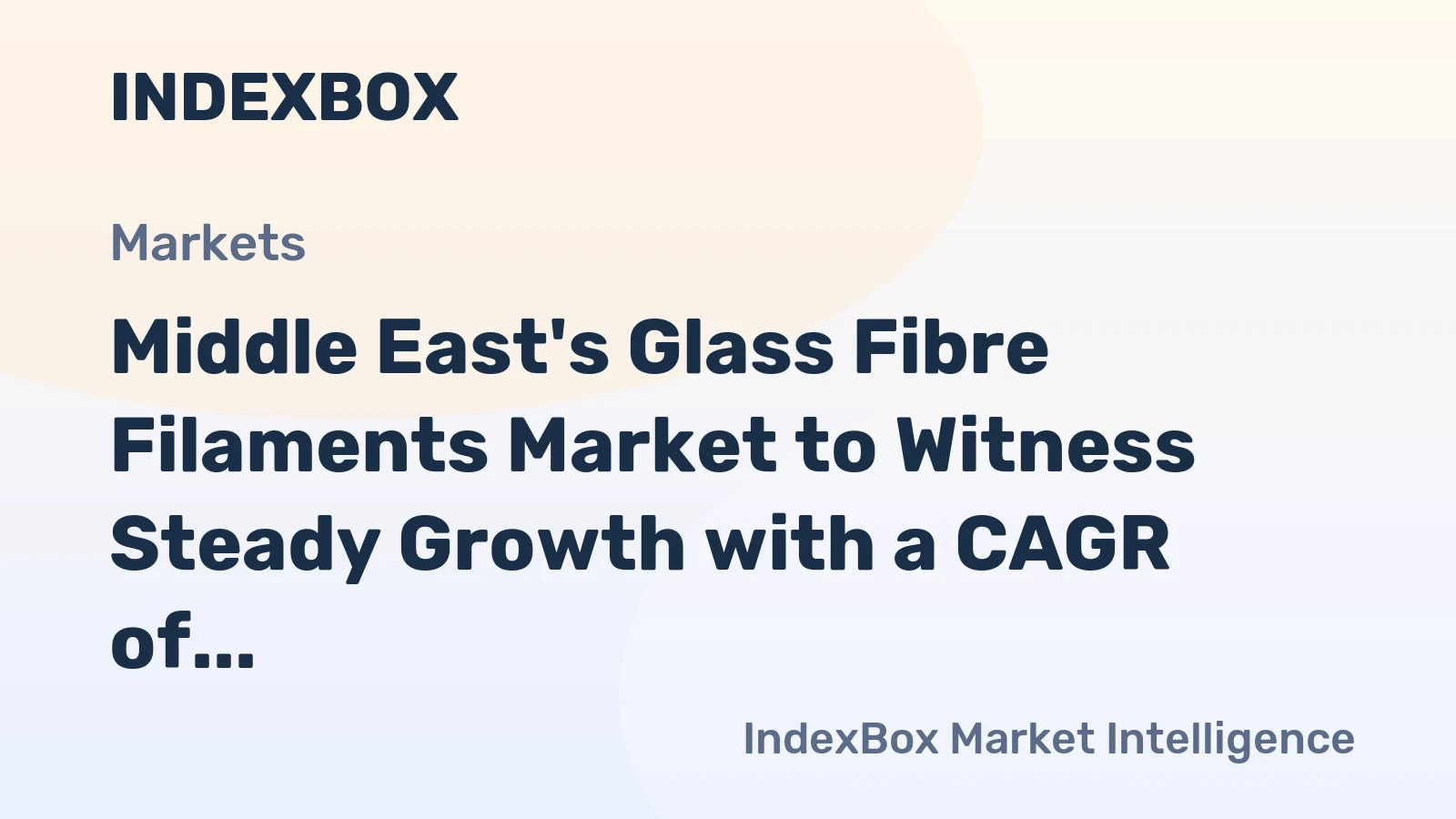 Middle East's Glass Fibre Filaments Market to Witness Steady Growth with a CAGR of +1.2% from 2024 to 2035