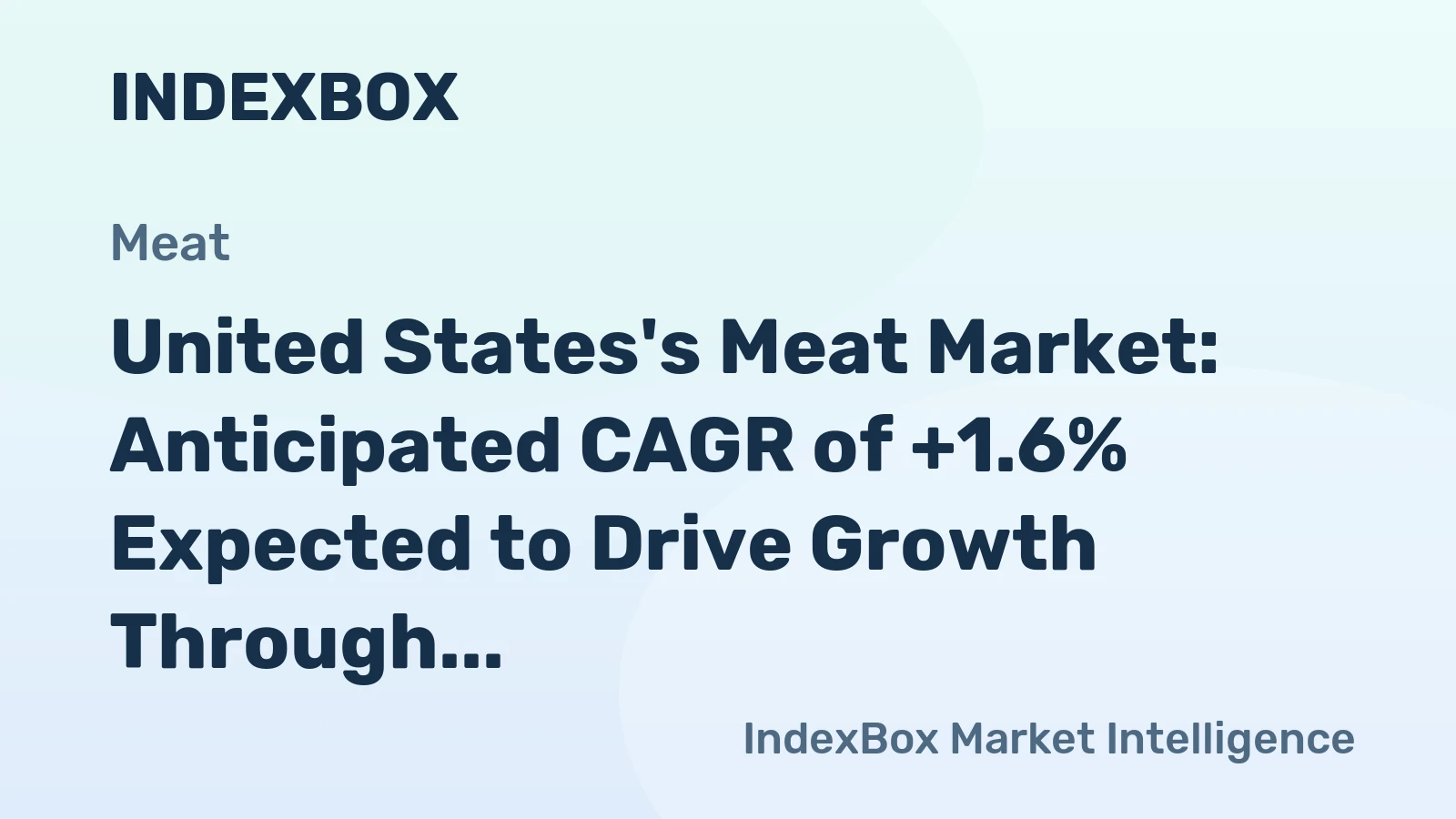 United States's Meat Market: Anticipated CAGR of +1.6% Expected to Drive Growth Through 2035