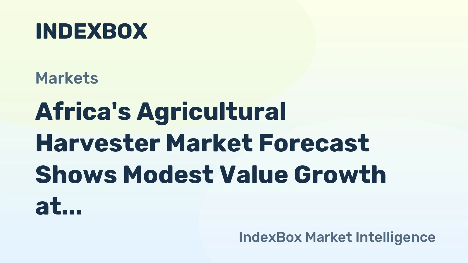 Africa's Agricultural Harvester Market Forecast Shows Modest Value Growth at +0.6% CAGR Through 2035