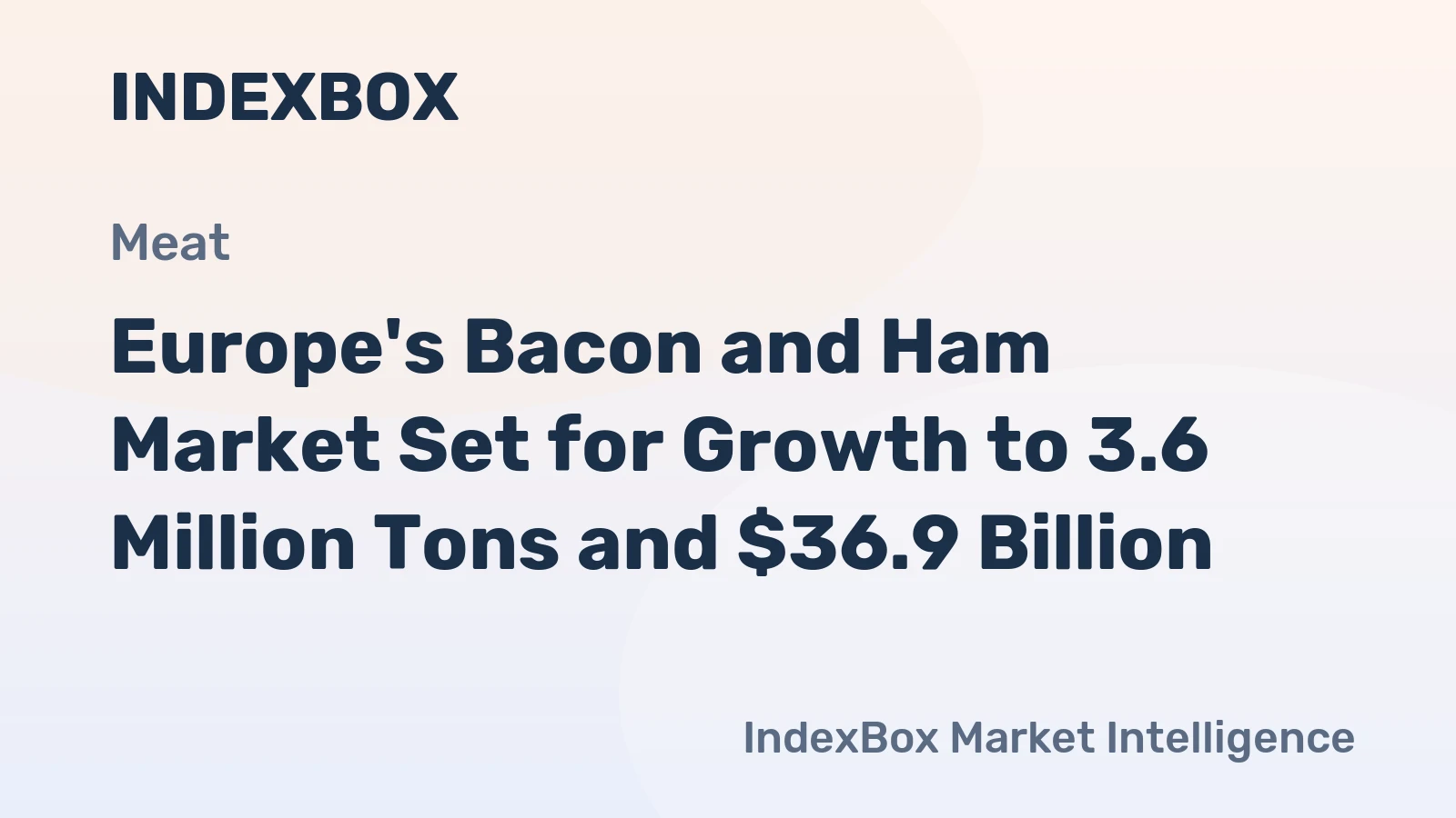 Europe's Bacon and Ham Market Set for Growth to 3.6 Million Tons and $36.9 Billion