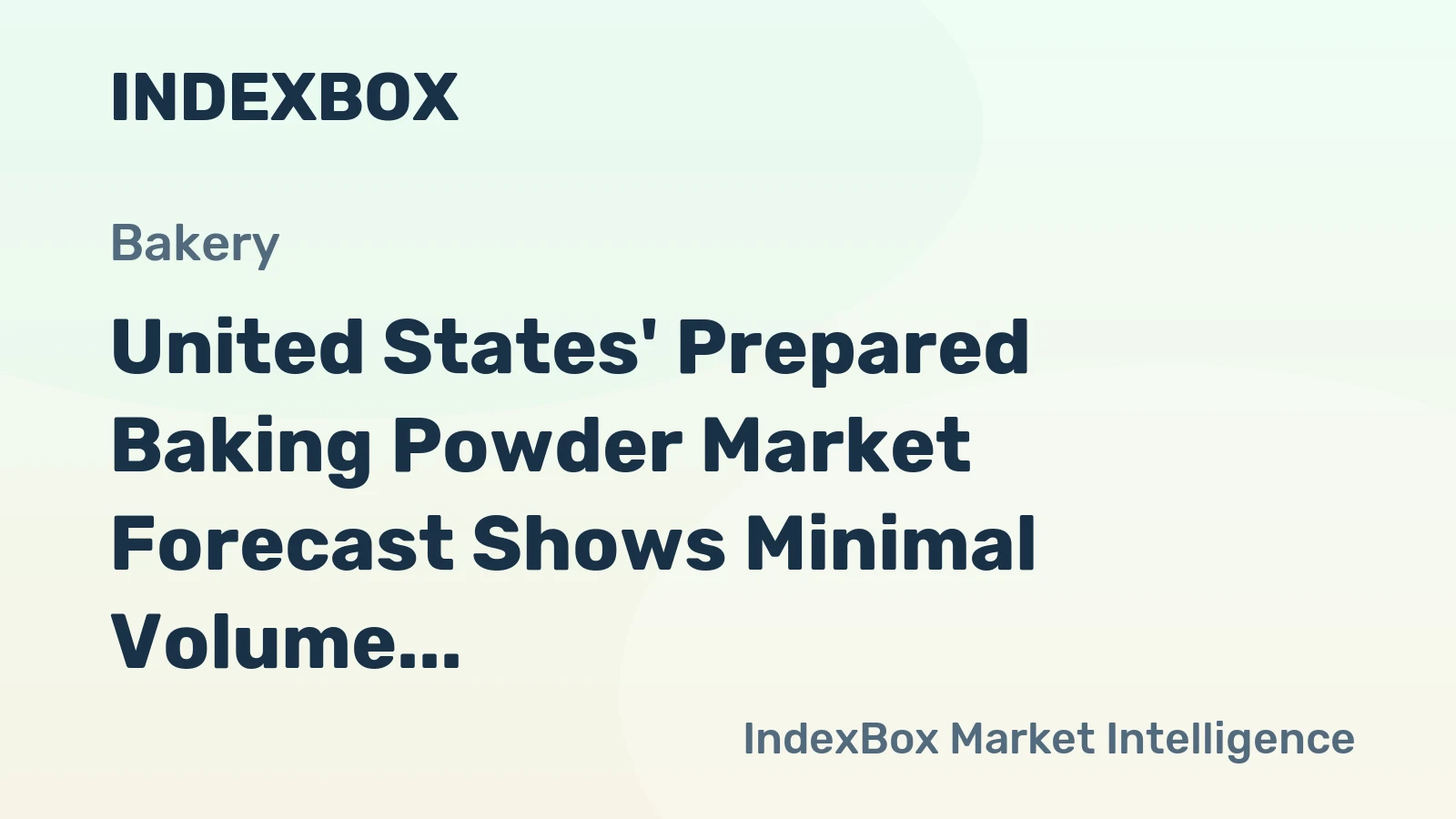 United States' Prepared Baking Powder Market Forecast Shows Minimal Volume Growth at 0.1% CAGR Through 2035