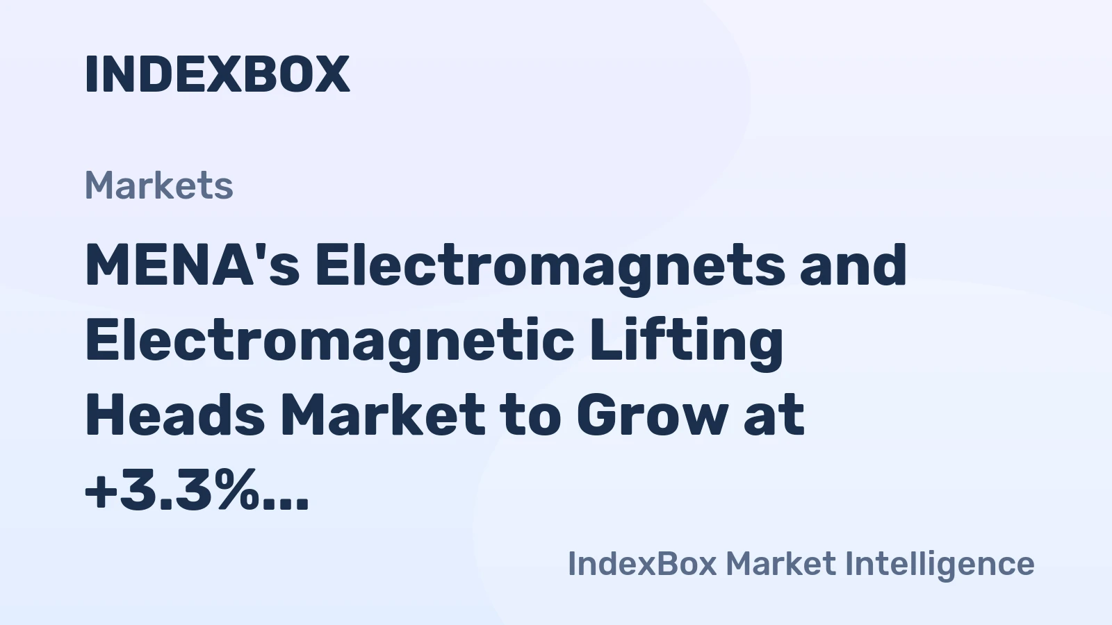 MENA's Electromagnets and Electromagnetic Lifting Heads Market to Grow at +3.3% CAGR, Reaching $1.6B by 2035