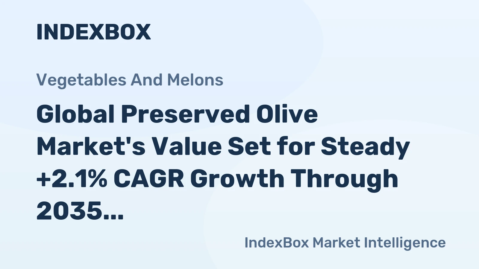 Global Preserved Olive Market's Value Set for Steady +2.1% CAGR Growth Through 2035