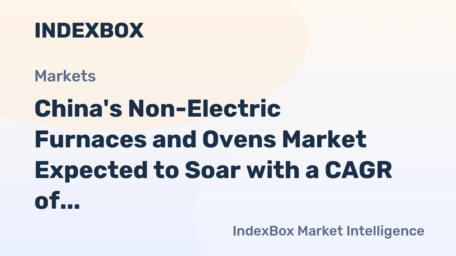 China's Non-Electric Furnaces and Ovens Market Expected to Soar with a CAGR of +11.0% from 2024 to 2035