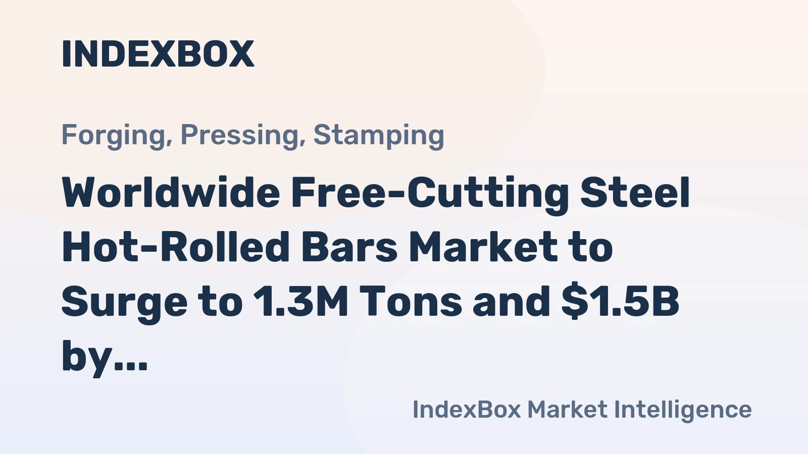 Worldwide Free-Cutting Steel Hot-Rolled Bars Market to Surge to 1.3M Tons and $1.5B by 2035