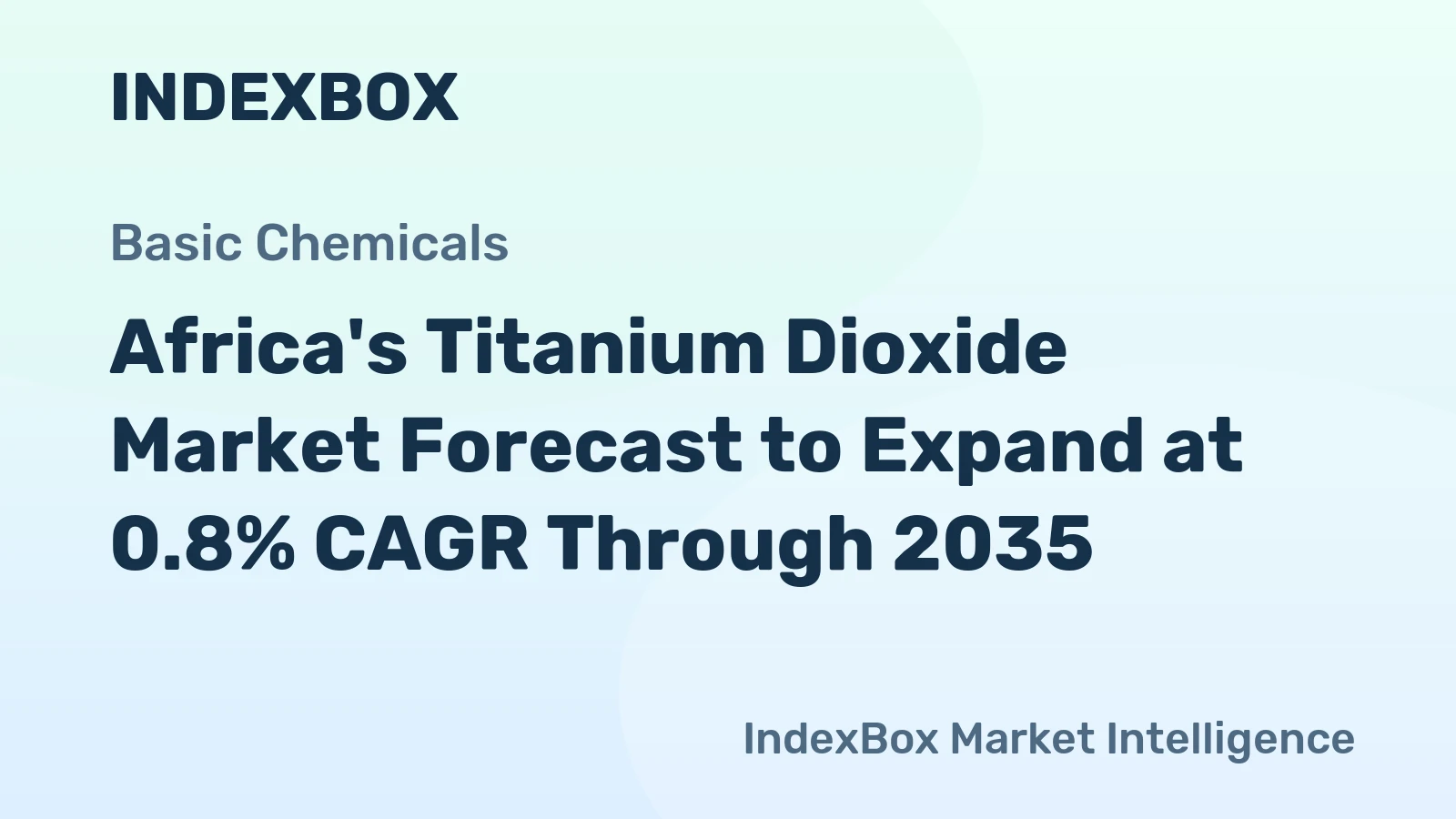 Africa's Titanium Dioxide Market Forecast to Expand at 0.8% CAGR Through 2035
