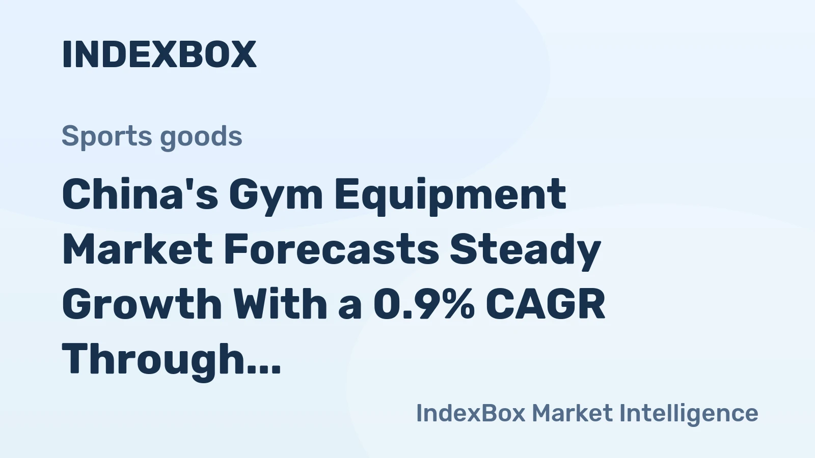 China's Gym Equipment Market Forecasts Steady Growth With a 0.9% CAGR Through 2035