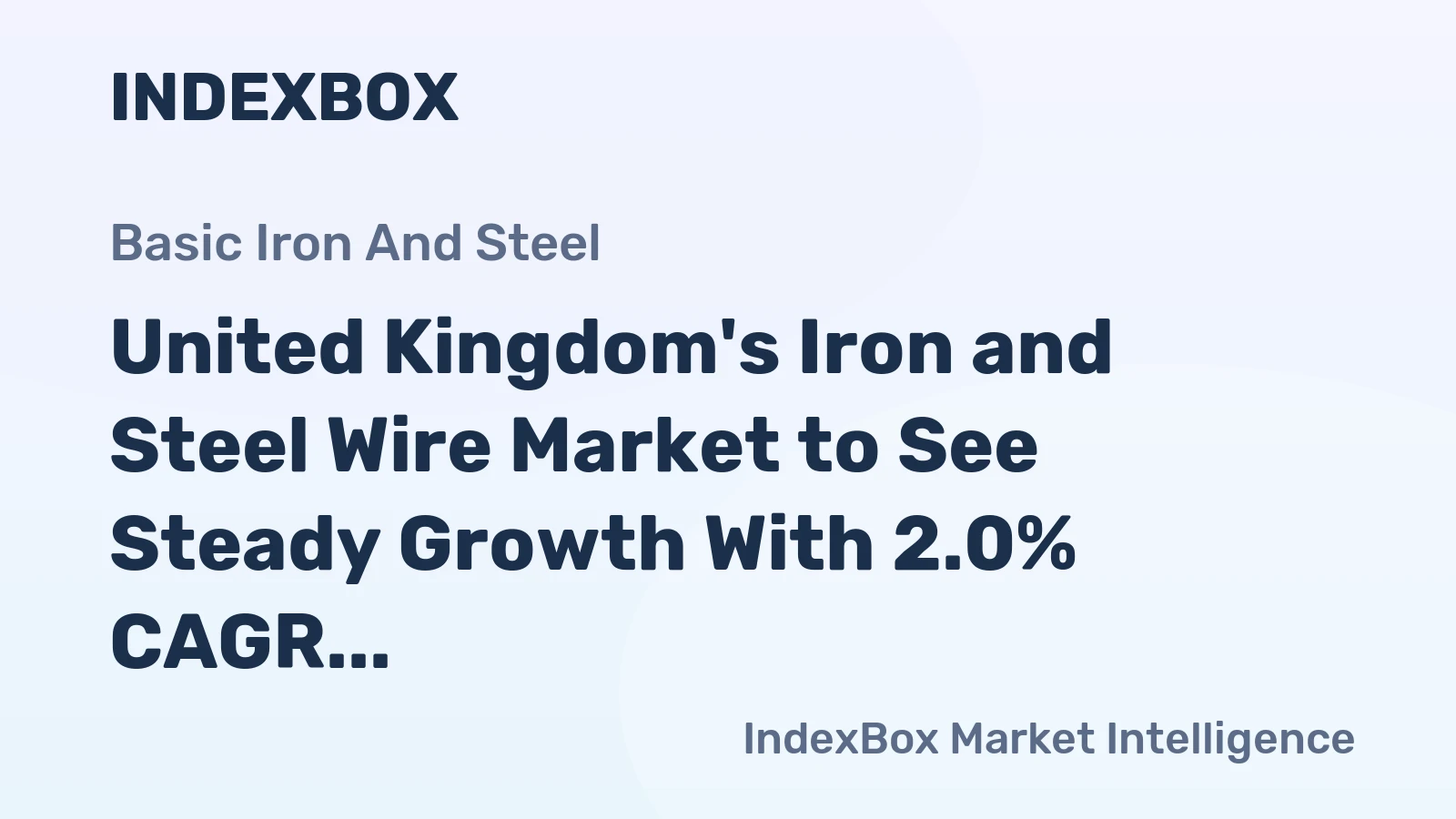 United Kingdom's Iron and Steel Wire Market to See Steady Growth With 2.0% CAGR in Value