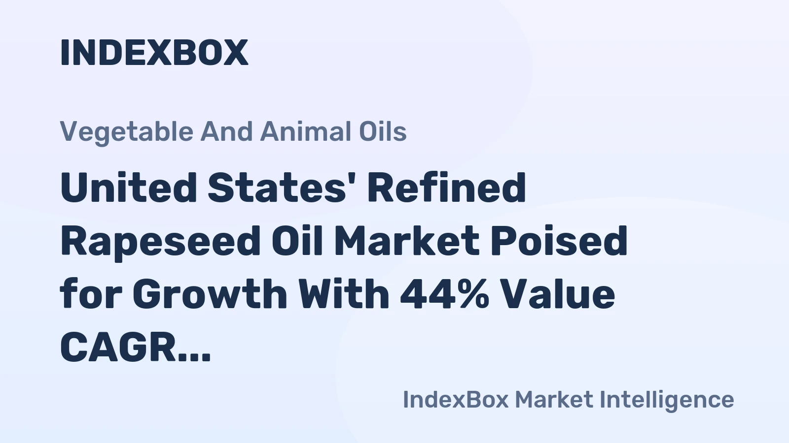 United States' Refined Rapeseed Oil Market Poised for Growth With 44% Value CAGR Through 2035