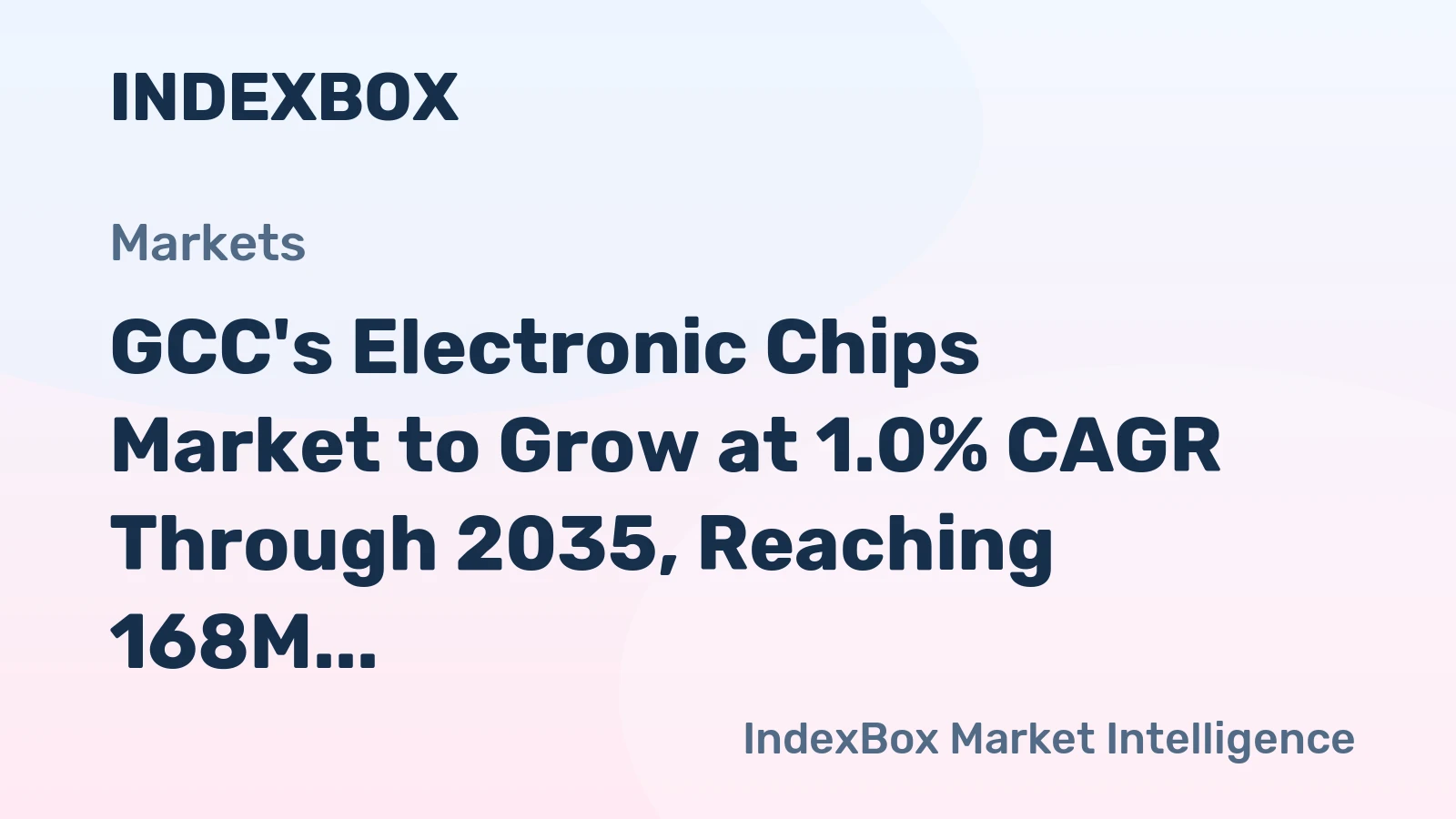 GCC's Electronic Chips Market to Grow at 1.0% CAGR Through 2035, Reaching 168M Units
