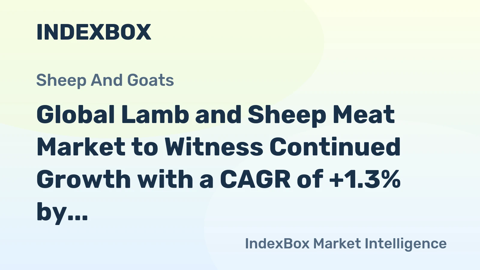 Global Lamb and Sheep Meat Market to Witness Continued Growth with a CAGR of +1.3% by 2035