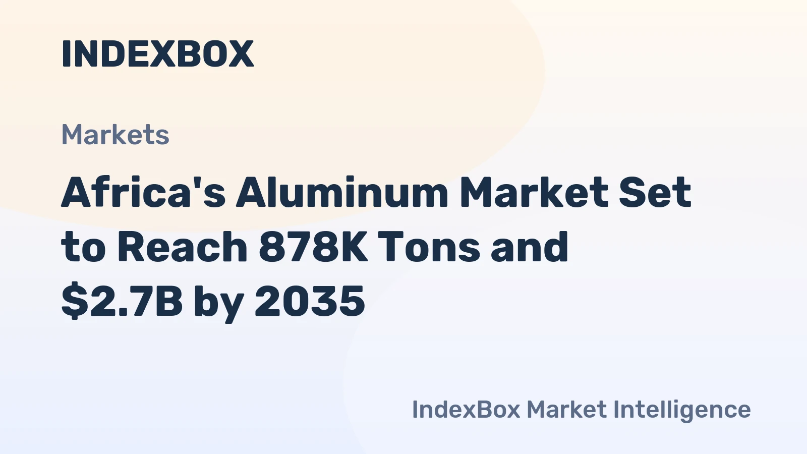 Africa's Aluminum Market Set to Reach 878K Tons and $2.7B by 2035