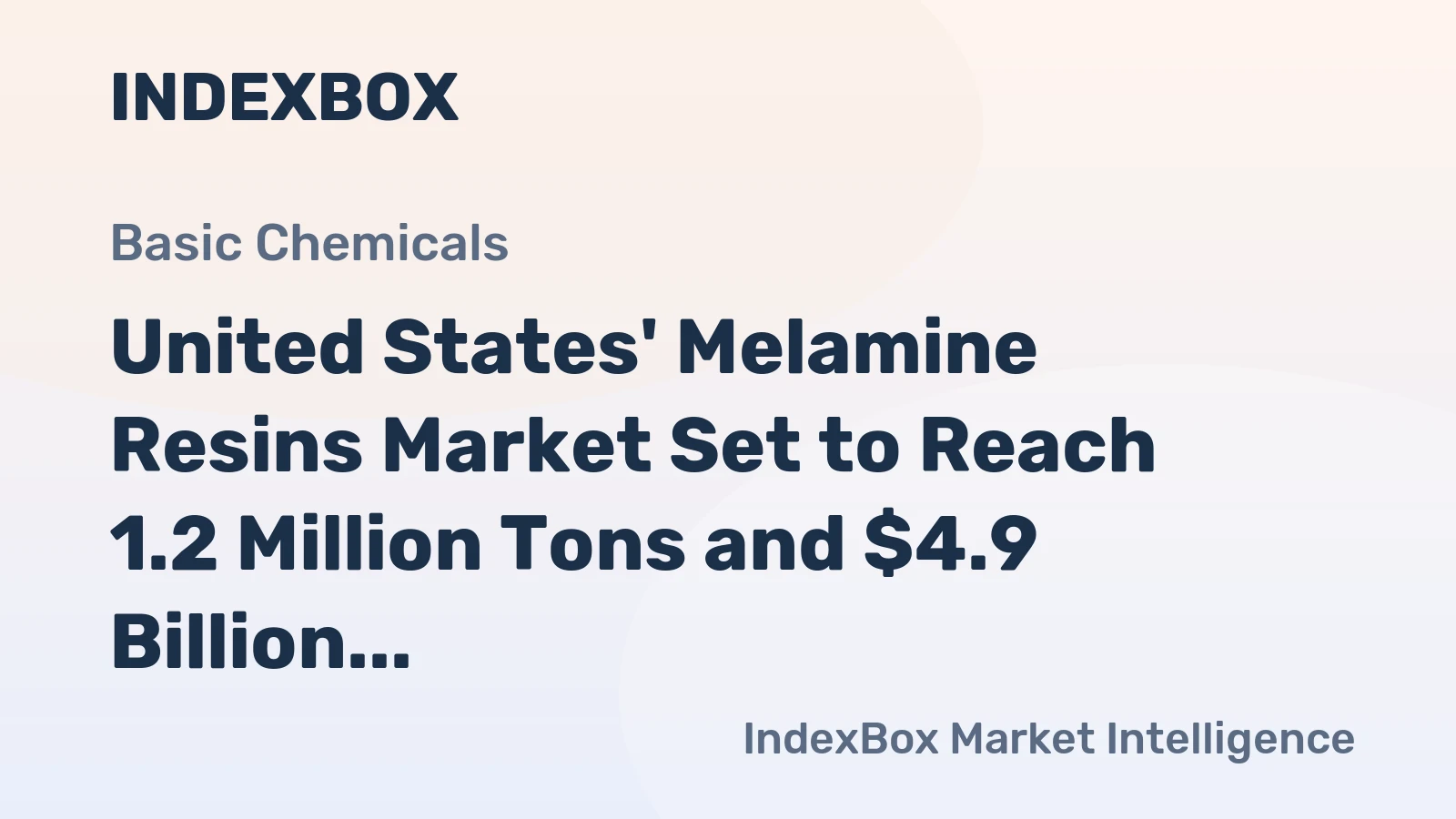 United States' Melamine Resins Market Set to Reach 1.2 Million Tons and $4.9 Billion in Value