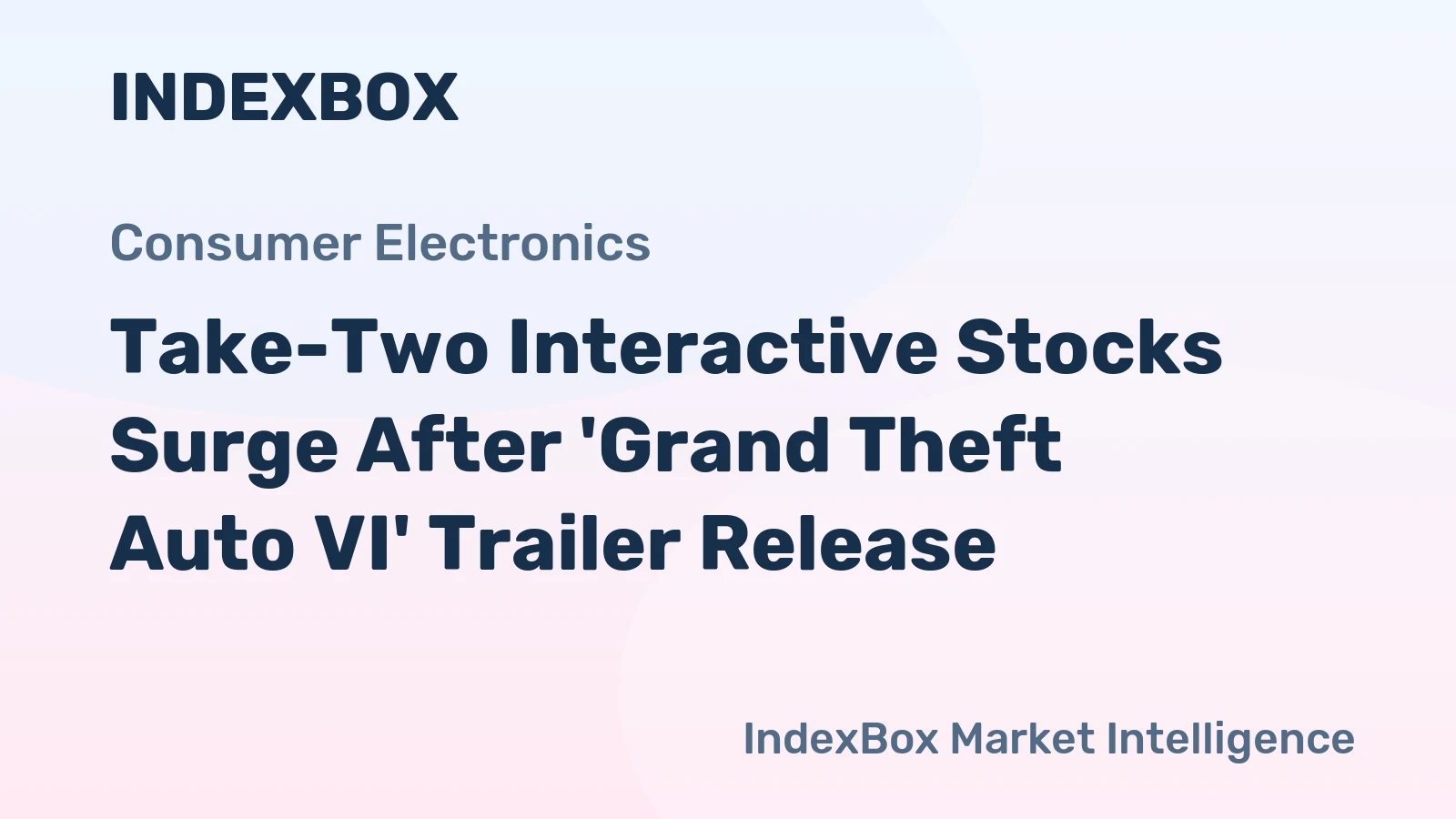 Take-Two Interactive Stocks Surge After 'Grand Theft Auto VI' Trailer Release