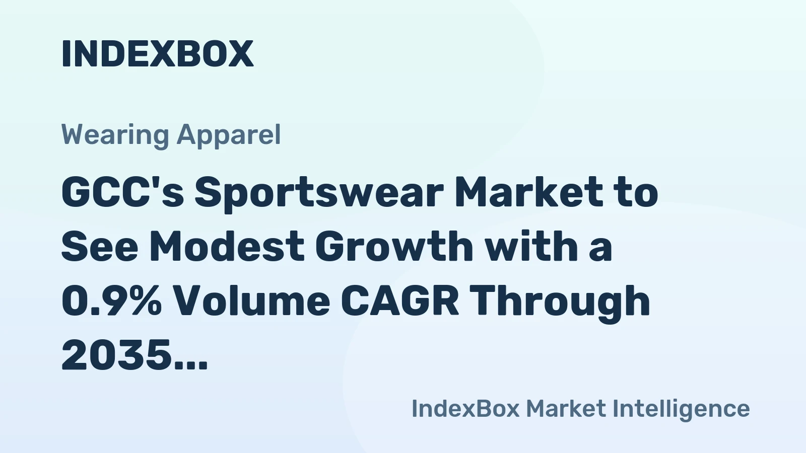 GCC's Sportswear Market to See Modest Growth with a 0.9% Volume CAGR Through 2035