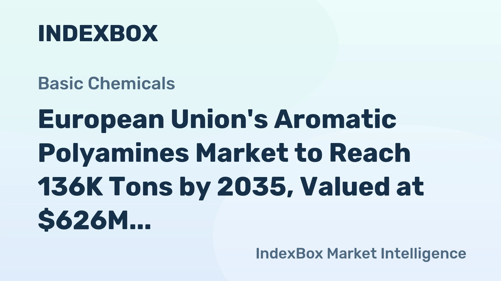 European Union's Aromatic Polyamines Market to Reach 136K Tons by 2035, Valued at $626M