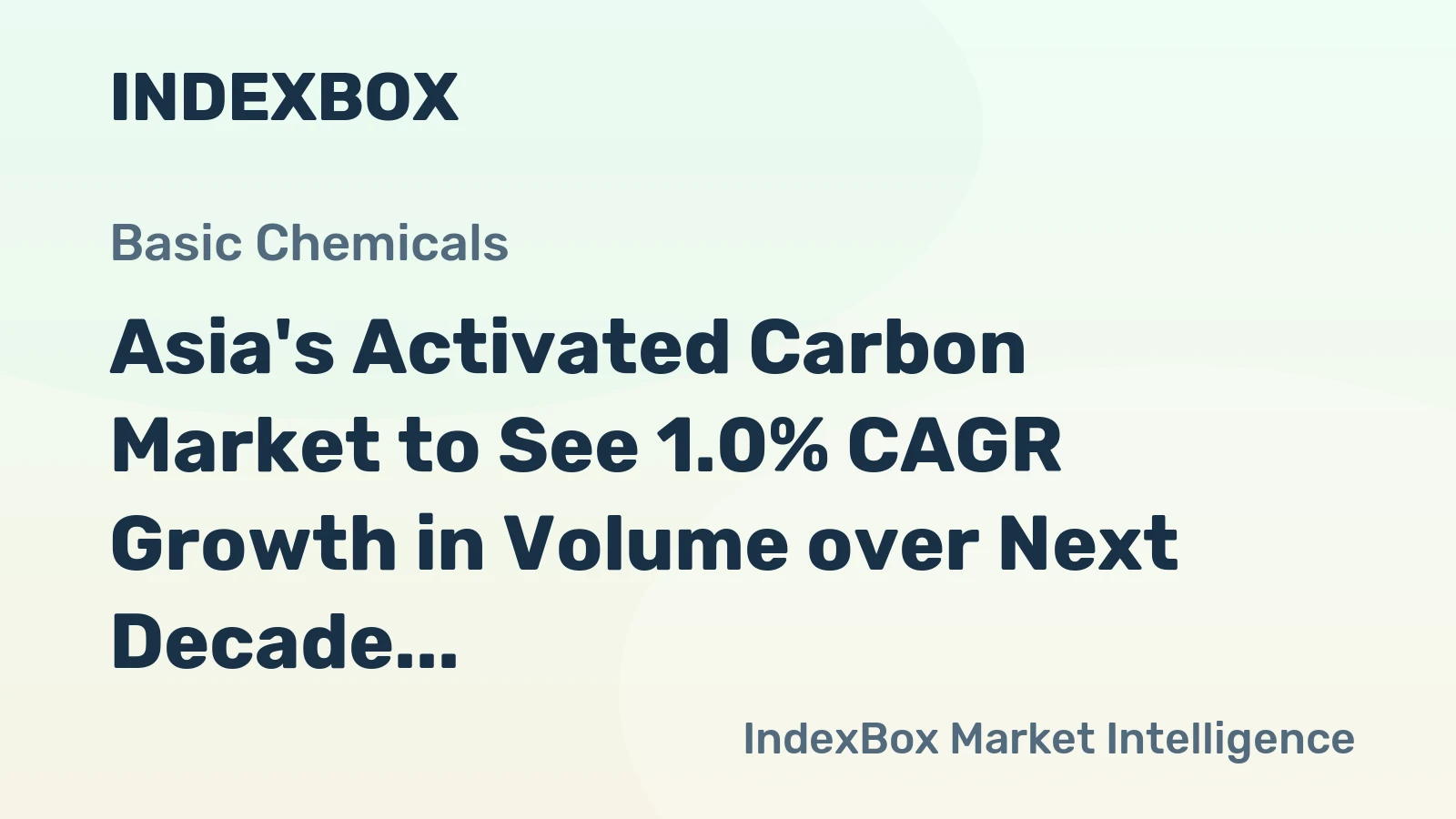 Asia's Activated Carbon Market to See 1.0% CAGR Growth in Volume over Next Decade