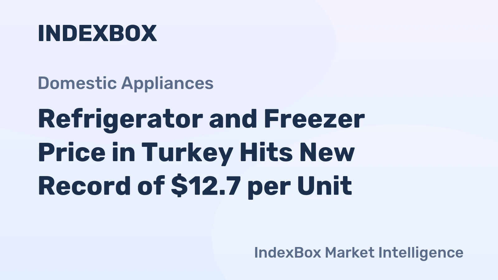 Refrigerator and Freezer Price in Turkey Hits New Record of $12.7 per Unit