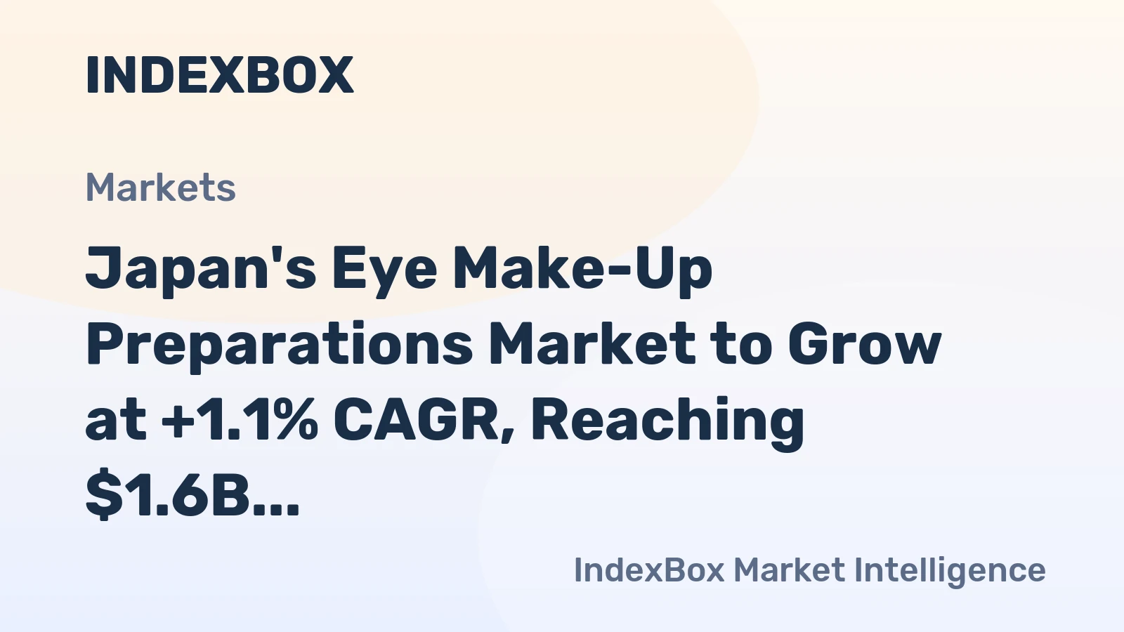 Japan's Eye Make-Up Preparations Market to Grow at +1.1% CAGR, Reaching $1.6B by 2035