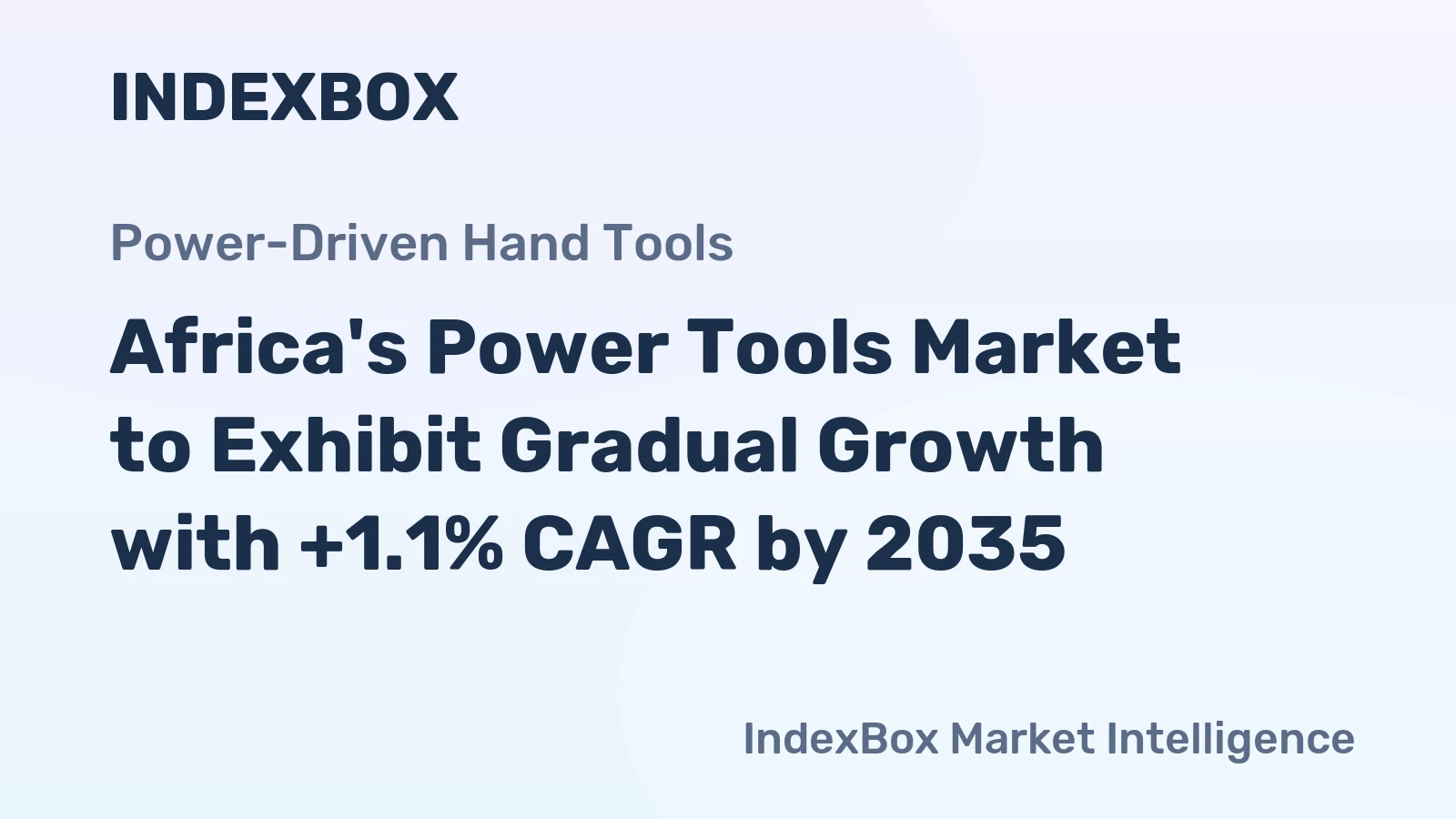 Africa's Power Tools Market to Exhibit Gradual Growth with +1.1% CAGR by 2035