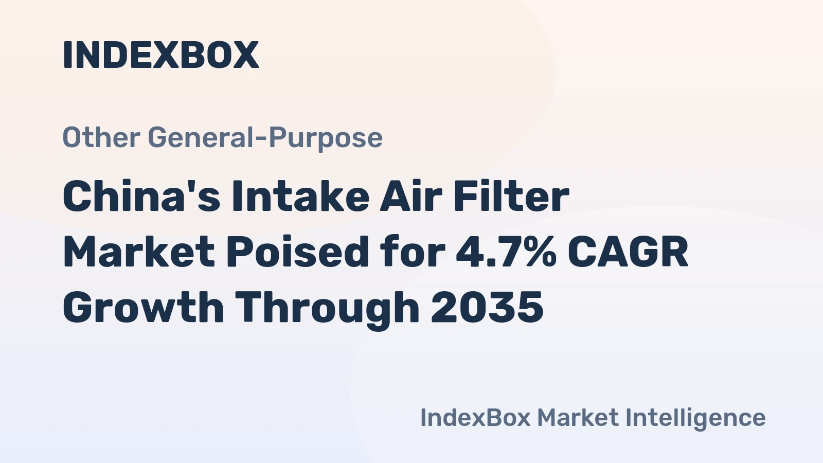 China's Intake Air Filter Market Poised for 4.7% CAGR Growth Through 2035