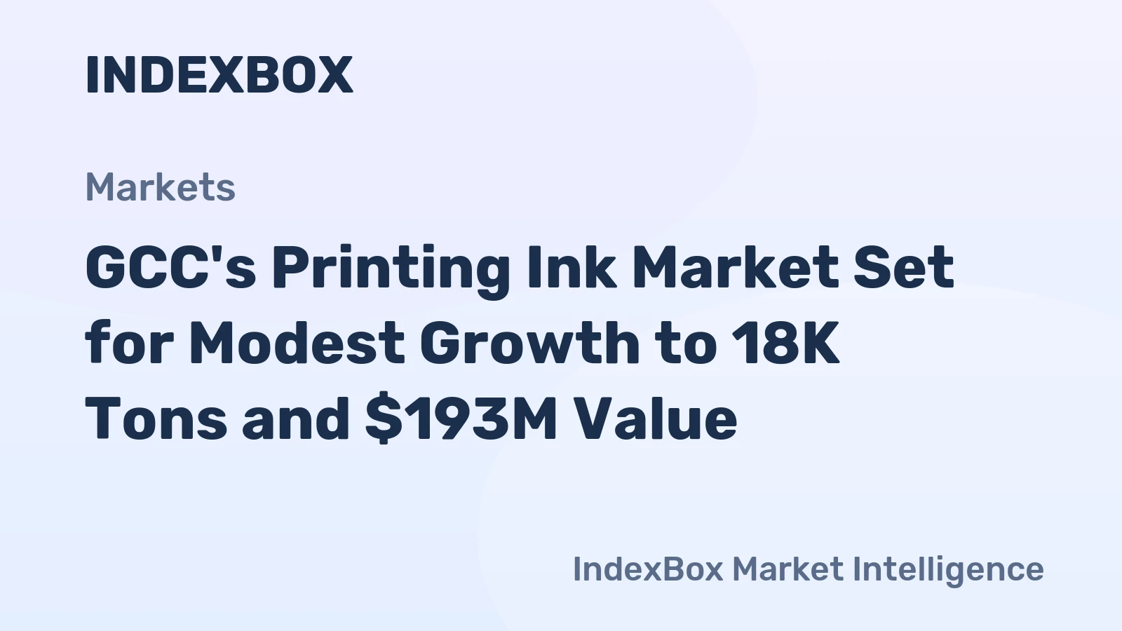 GCC's Printing Ink Market Set for Modest Growth to 18K Tons and $193M Value