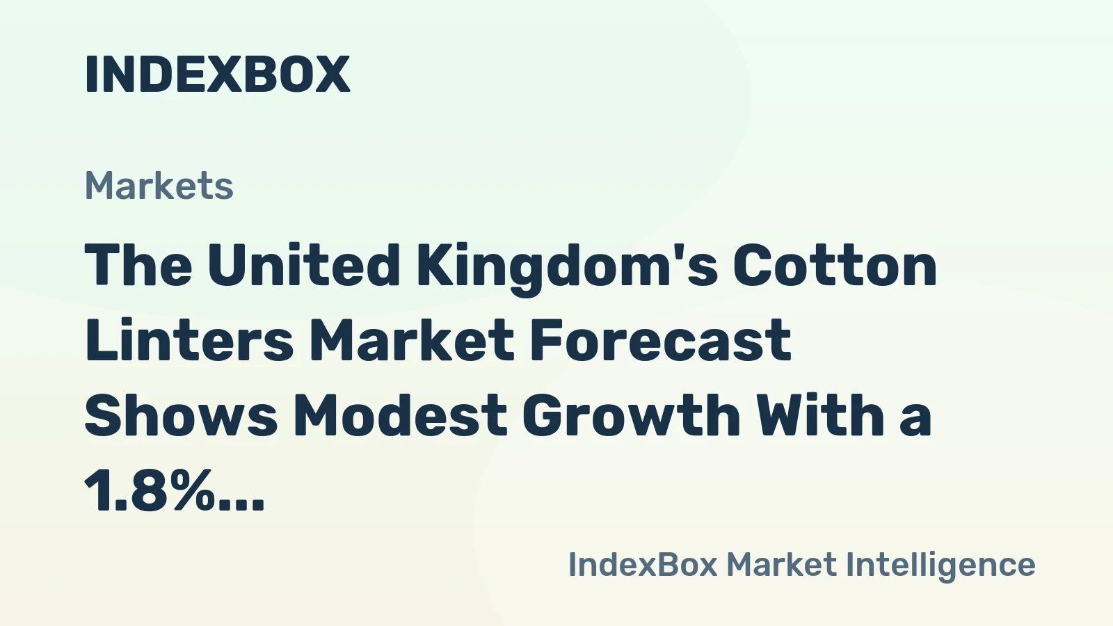 The United Kingdom's Cotton Linters Market Forecast Shows Modest Growth With a 1.8% CAGR in Value