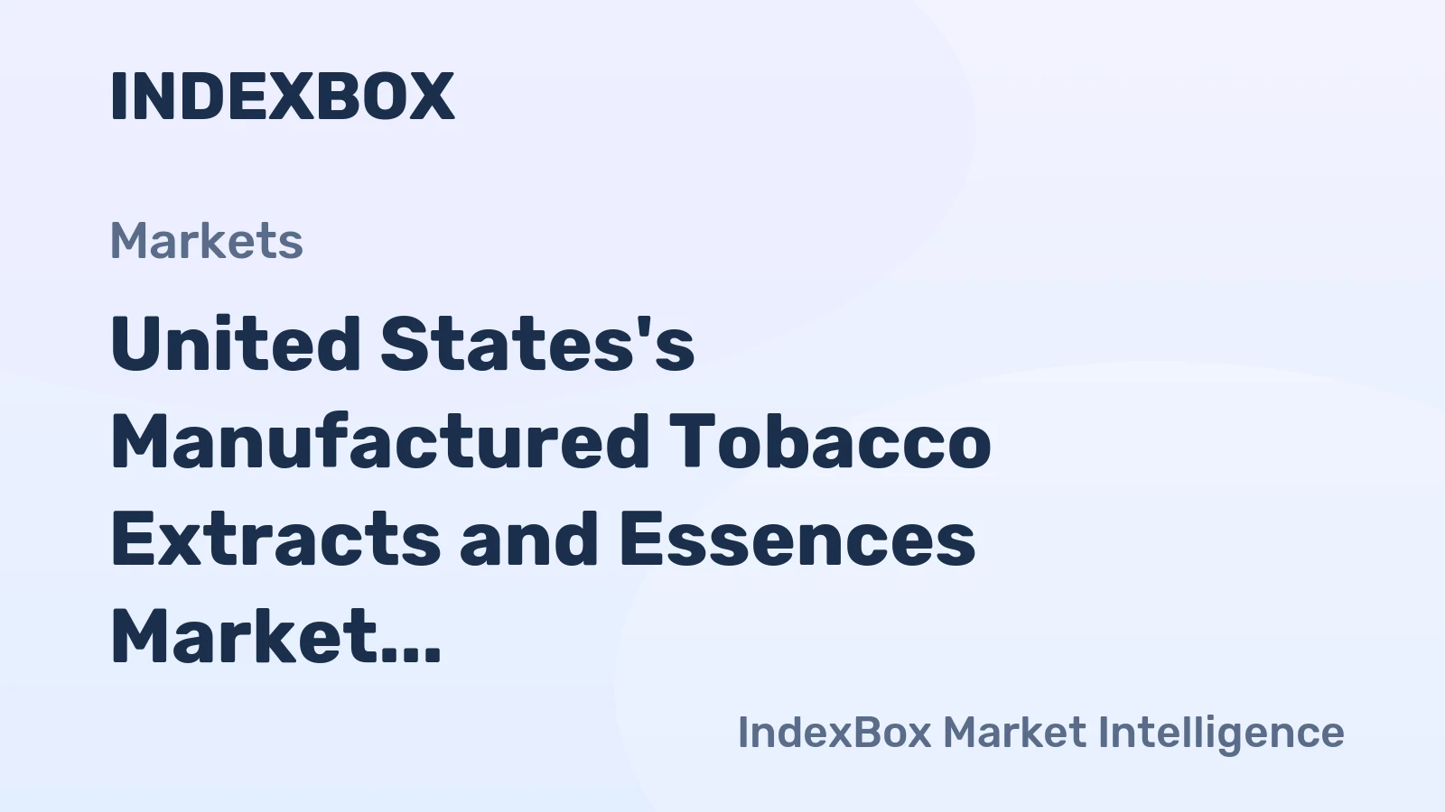 United States's Manufactured Tobacco Extracts and Essences Market to See Steady Growth, Reaching 664K Tons and $6.8B by 2035