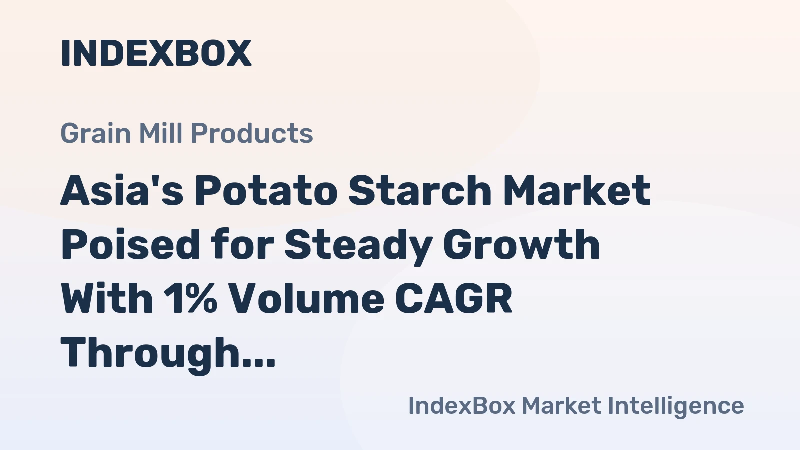 Asia's Potato Starch Market Poised for Steady Growth With 1% Volume CAGR Through 2035