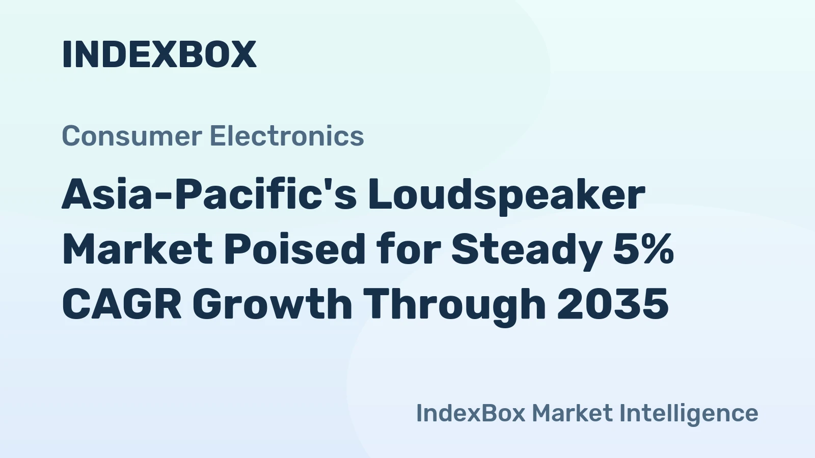 Asia-Pacific's Loudspeaker Market Poised for Steady 5% CAGR Growth Through 2035