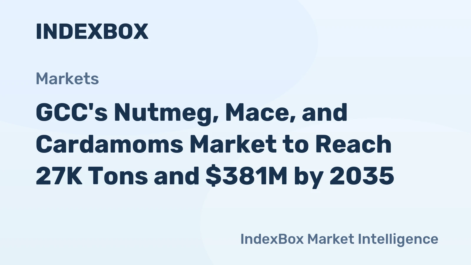 GCC's Nutmeg, Mace, and Cardamoms Market to Reach 27K Tons and $381M by 2035