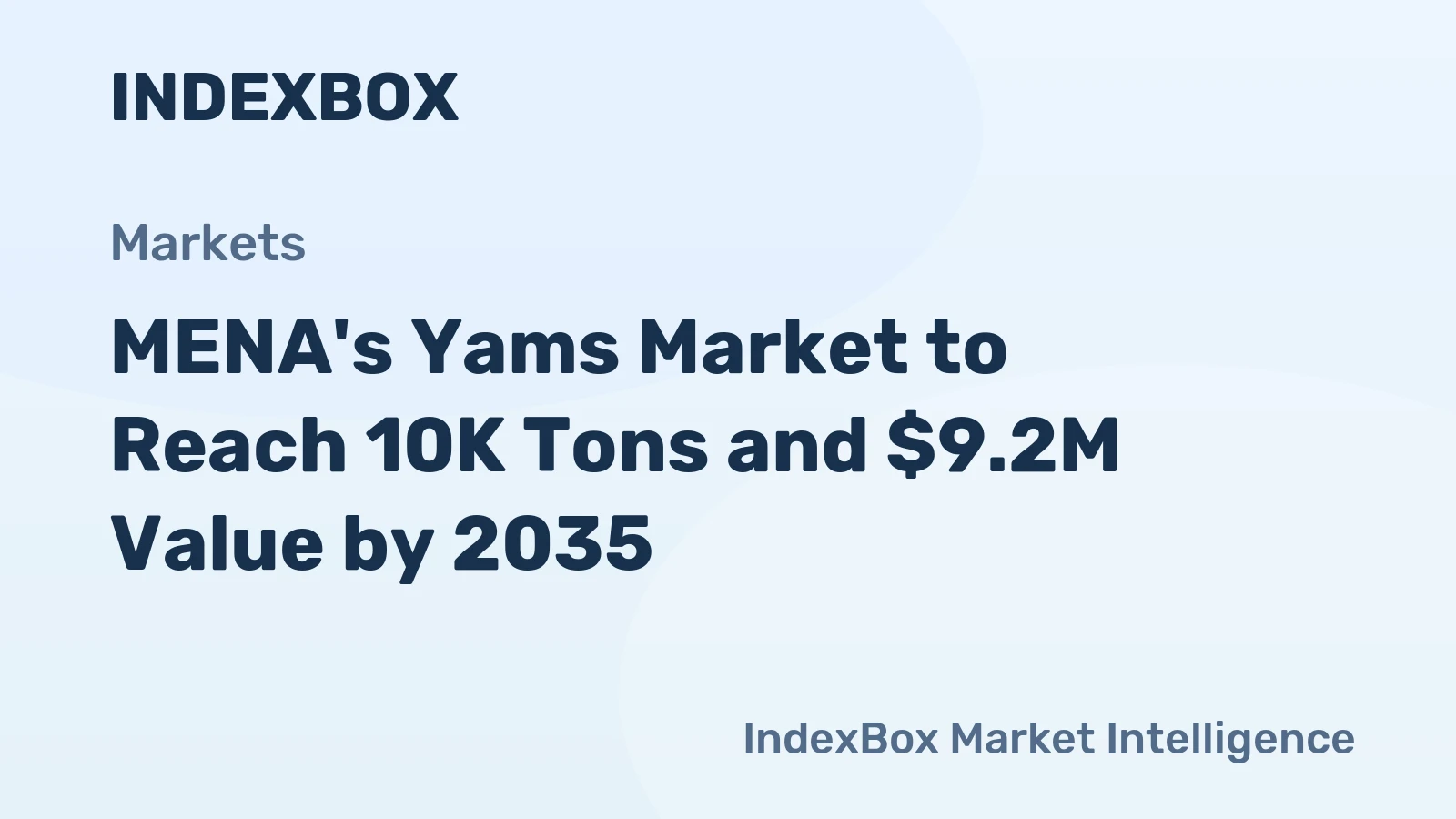 MENA's Yams Market to Reach 10K Tons and $9.2M Value by 2035