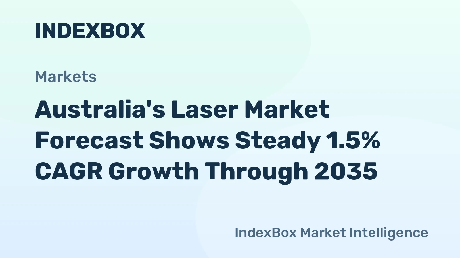 Australia's Laser Market Forecast Shows Steady 1.5% CAGR Growth Through 2035