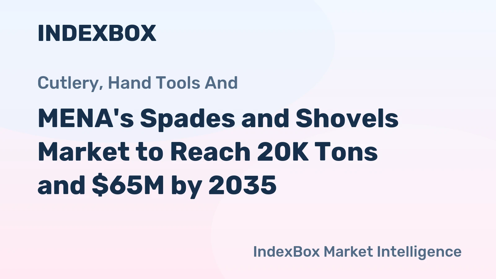 MENA's Spades and Shovels Market to Reach 20K Tons and $65M by 2035