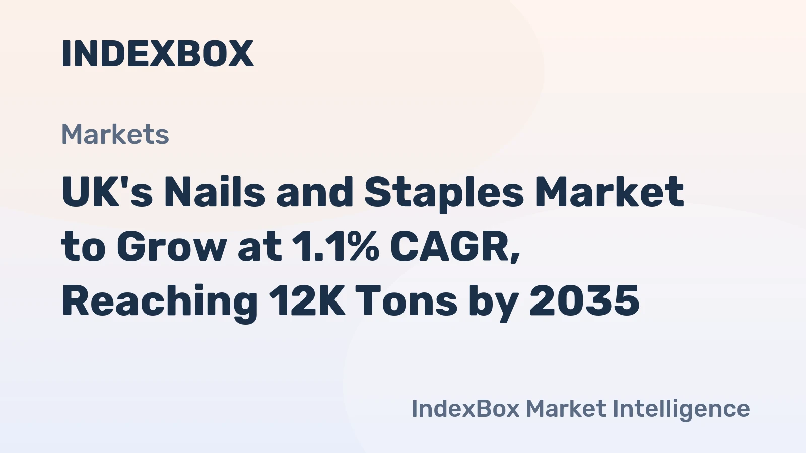 UK's Nails and Staples Market to Grow at 1.1% CAGR, Reaching 12K Tons by 2035
