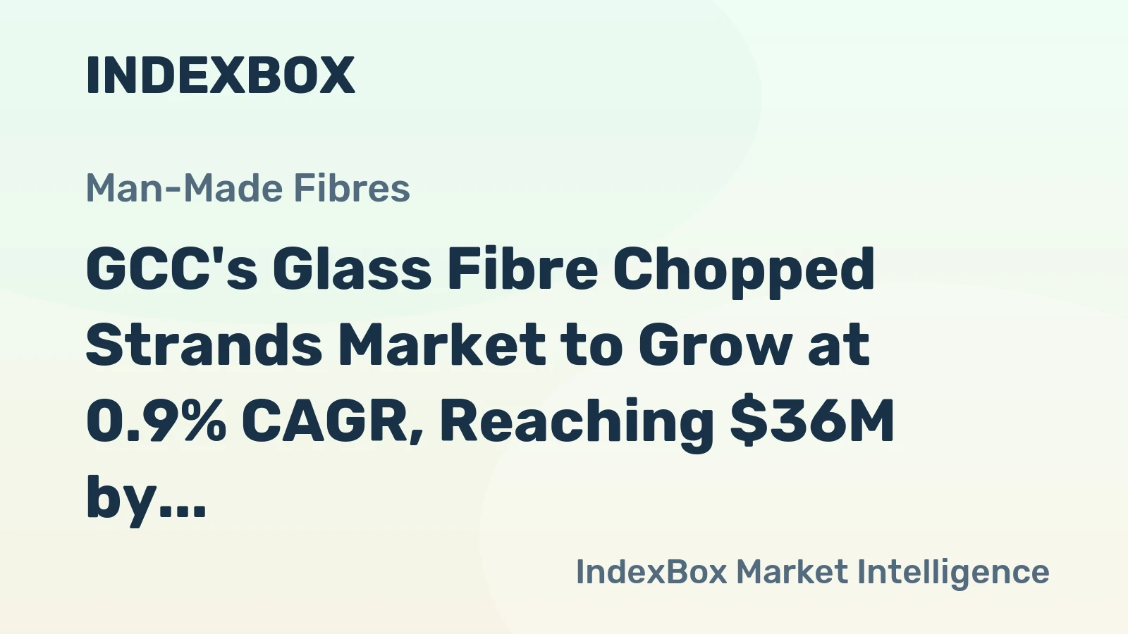 GCC's Glass Fibre Chopped Strands Market to Grow at 0.9% CAGR, Reaching $36M by 2035