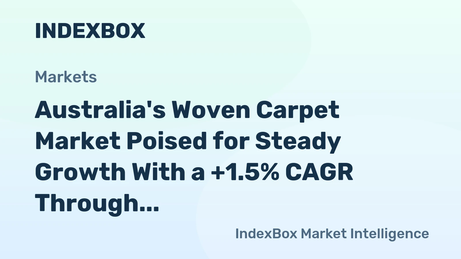 Australia's Woven Carpet Market Poised for Steady Growth With a +1.5% CAGR Through 2035