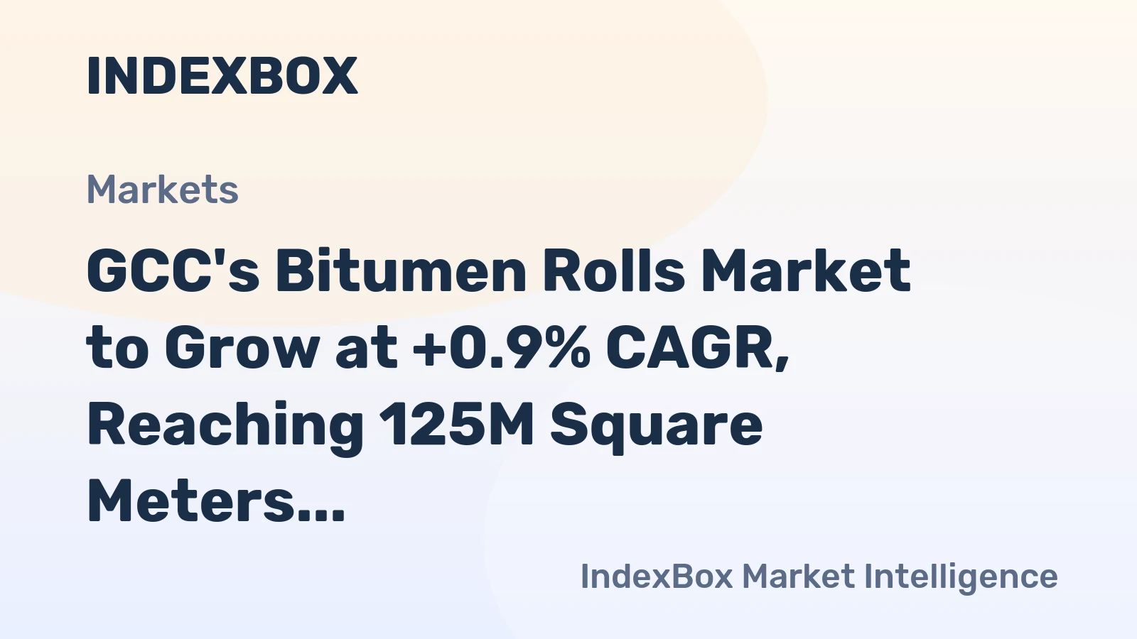 GCC's Bitumen Rolls Market to Grow at +0.9% CAGR, Reaching 125M Square Meters by 2035, Valued at $362M